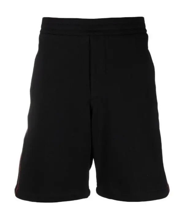 Alexander McQueen Logo Ribbon Sweat Shorts - Black