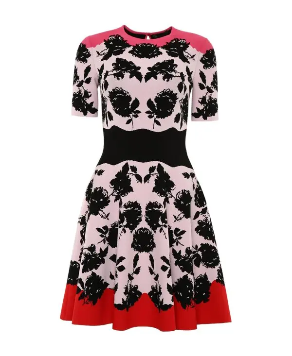 Alexander McQueen Floral Trumpet Dress