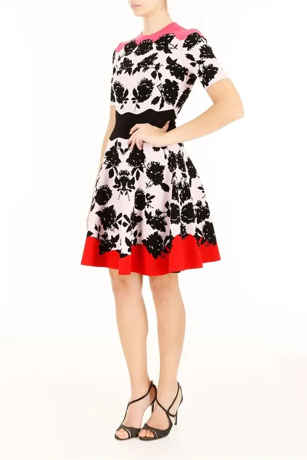 Alexander McQueen Floral Trumpet Dress