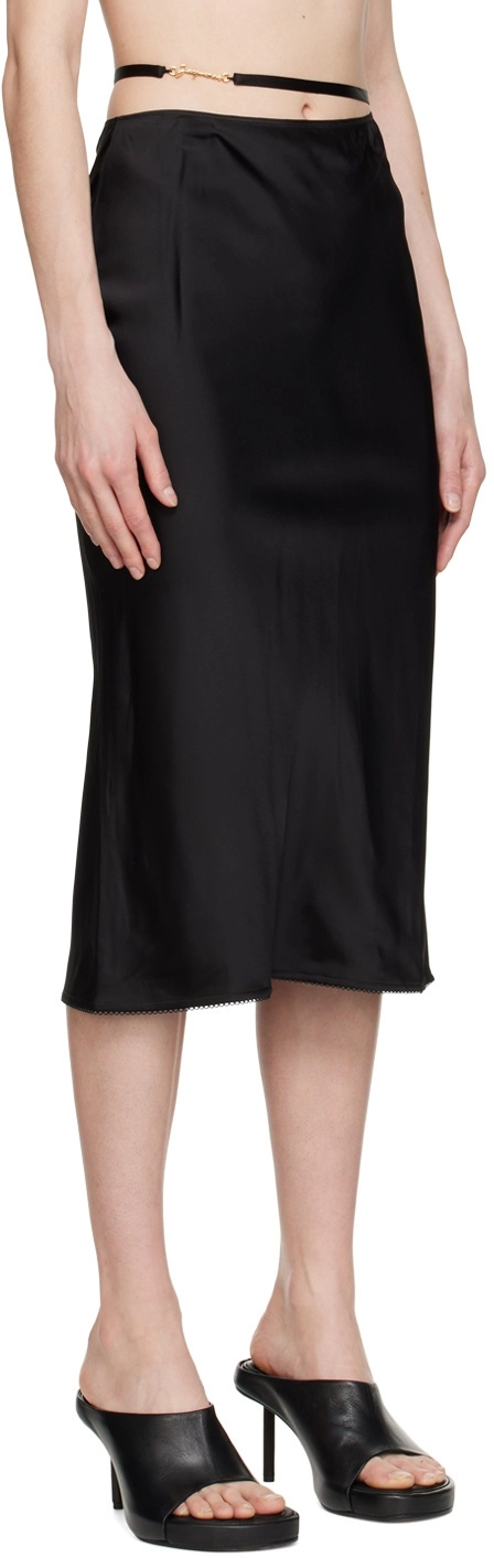 Jacquemus High Waist Strap Detailed Skirt - Black