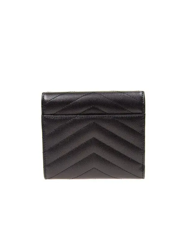 Saint Laurent Cassandre Matelass Compact Tri Fold Wallet