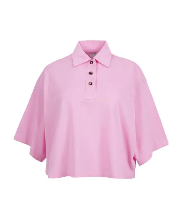 Bottega Veneta Short Sleeve Collared Polo Top