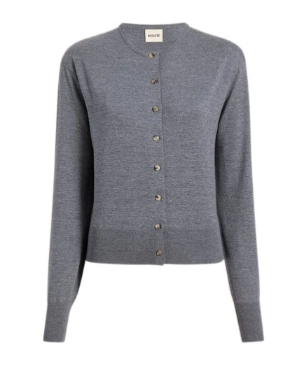 Khaite The Jackie Cardigan - Sterling Silver