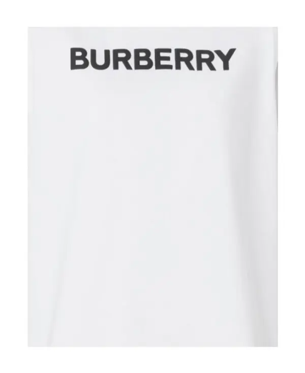 Burberry Logo Printed Crewneck T-shirt - White
