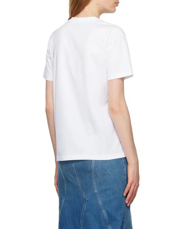 Burberry Logo Printed Crewneck T-shirt - White