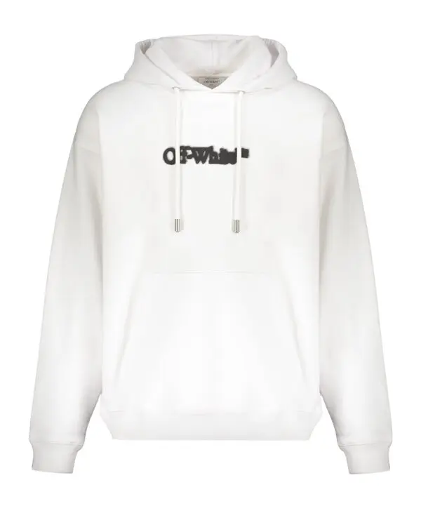 Off-White Brush Arrow Logo Hoodie - White