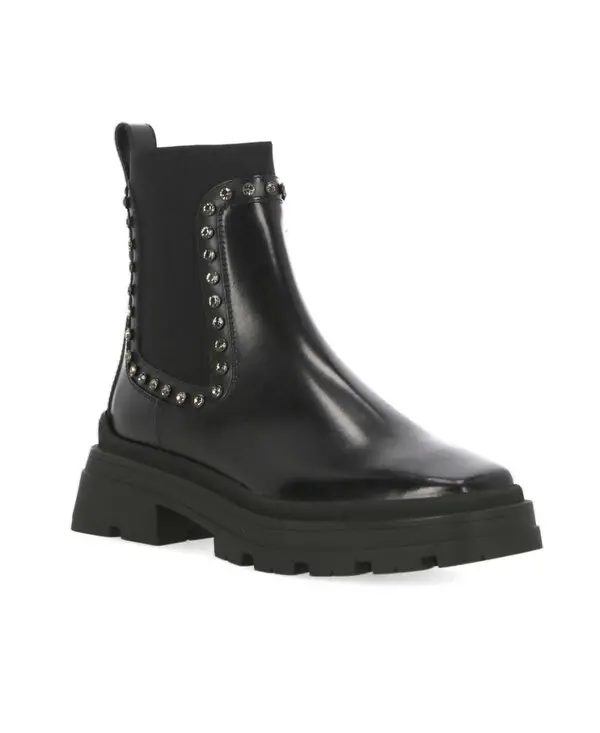 JIMMY CHOO Veronique Crystal-embellished Leather Chelsea Boots