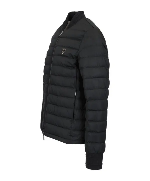 Burberry Logo Plaque Zipped Puffer Jacket