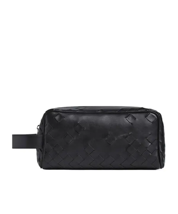 Bottega Veneta Intrecciato Travel Pouch - Black