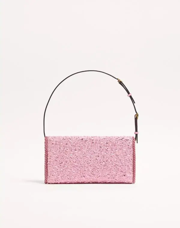 Valentino Garavani Devan Foldover Top Small Shoulder Bag - Pink