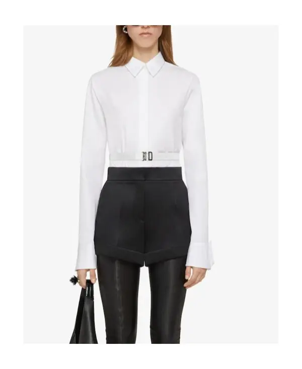 Givenchy 4g Belted Poplin Shirt