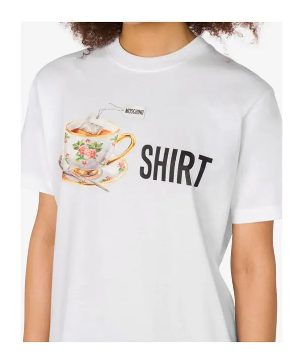 Moschino Graphic Print Crewneck T-shirt - White