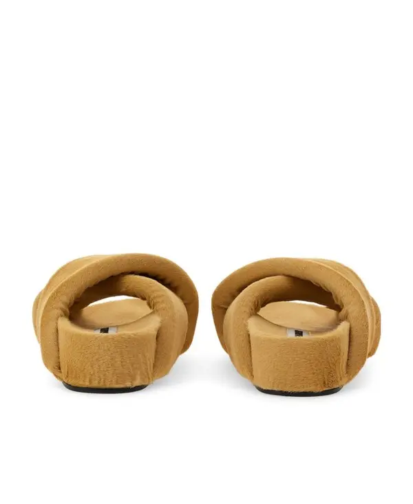 JIL SANDER Crossover-strap Open-toe Flat Sandals - Brown