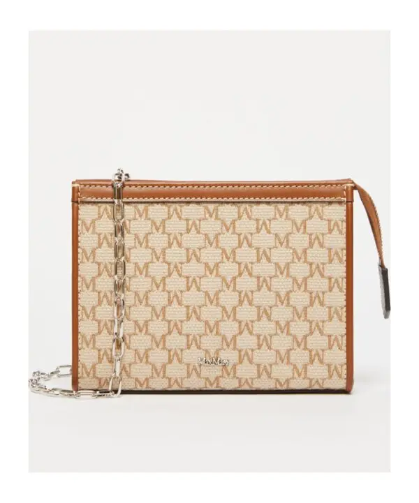 Max Mara Logo Plaque Zip-up Clutch Bag