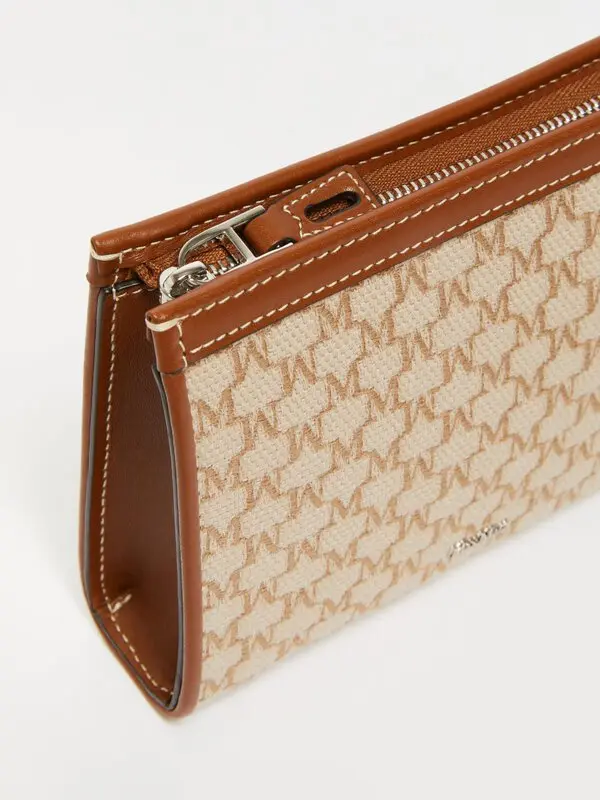 Max Mara Logo Plaque Zip-up Clutch Bag