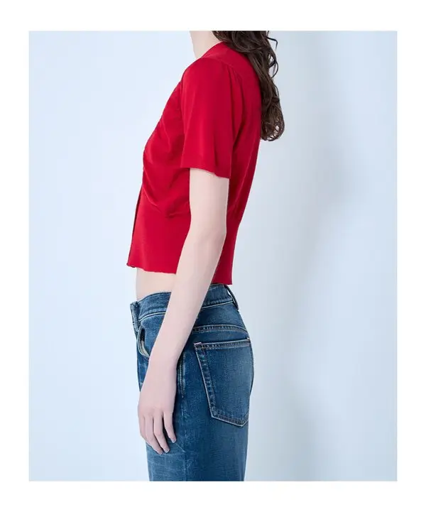 VIVIENNE WESTWOOD Short Sleeve Buttoned Top With Pleated Details