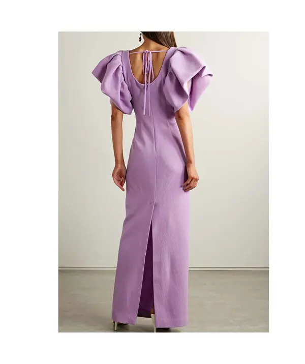 Oscar De La Renta Bubble Sleeve Maxi Dress