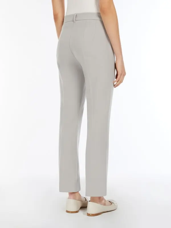 Max Mara Slim-fit Stretch Cotton And Viscose Trousers
