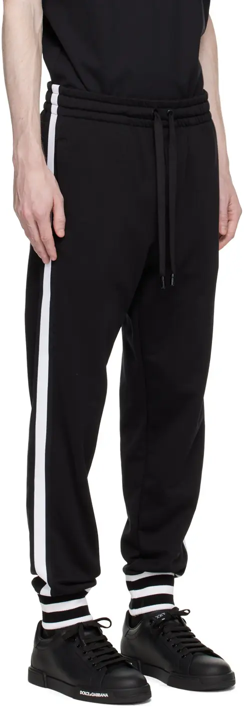 Dolce & Gabbana Logo-patch Side-stripe Sweatpants