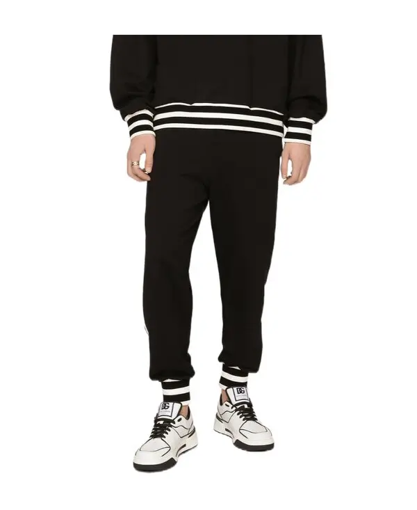 Dolce & Gabbana Logo-patch Side-stripe Sweatpants