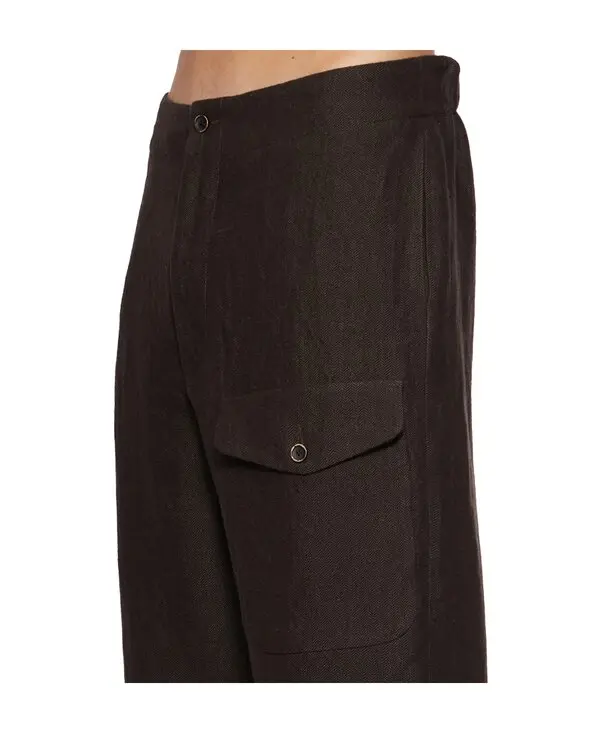 UMA WANG Rear Elastic Waist Casual Pants