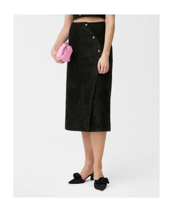 GANNI Sparkle Wrap Midi Skirt