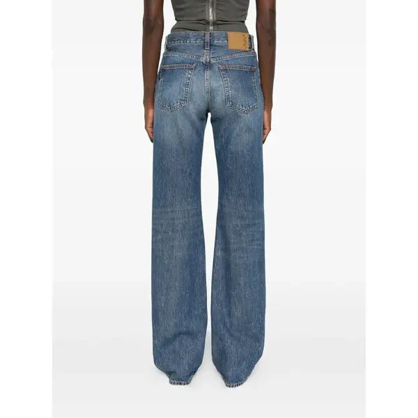HAIKURE Logo Patch Straight Leg Jeans