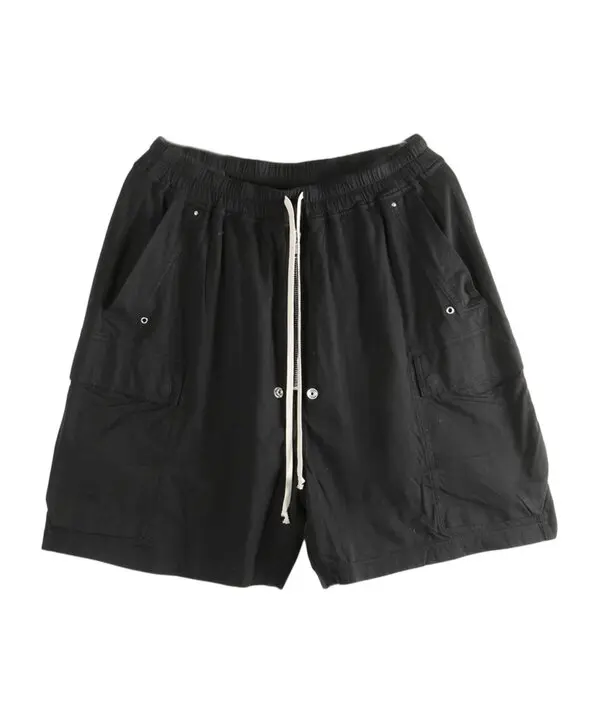Rick Owens Cargo Shorts With Drawstring Waist - Black