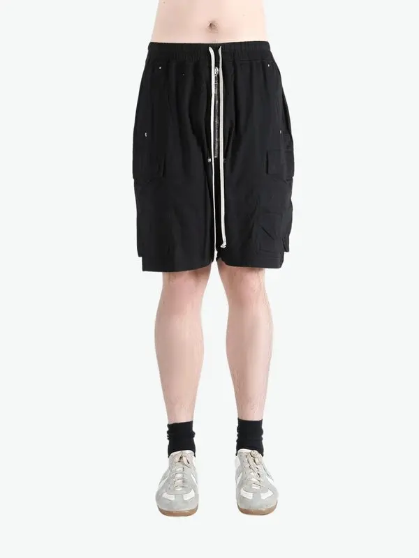 Rick Owens Cargo Shorts With Drawstring Waist - Black