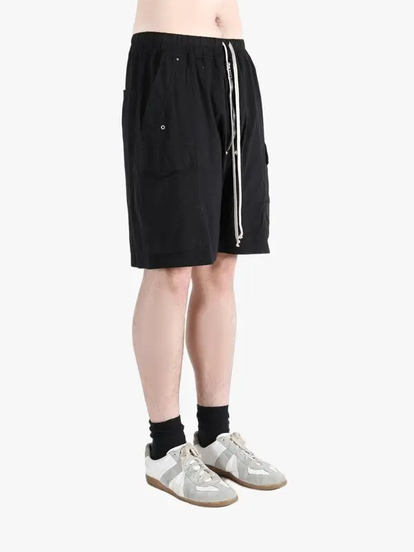 Rick Owens Cargo Shorts With Drawstring Waist - Black