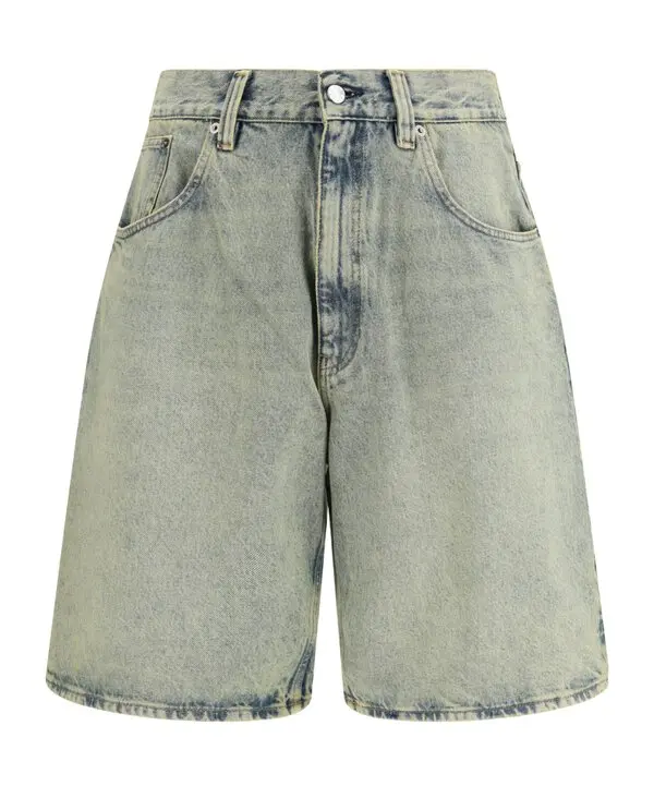 SUNFLOWER Long Denim Shorts - Multicolor