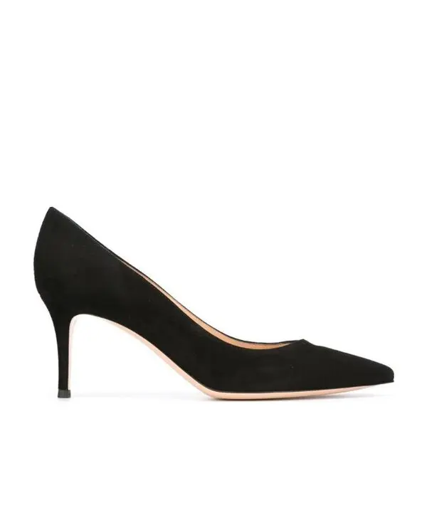 GIANVITO ROSSI Pointed-toe Slip-on Pumps - Black