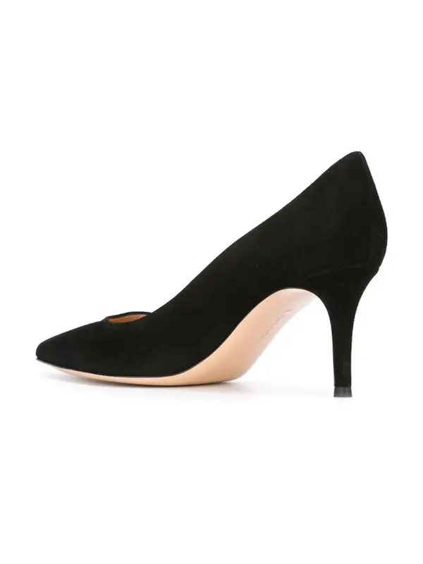 GIANVITO ROSSI Pointed-toe Slip-on Pumps - Black