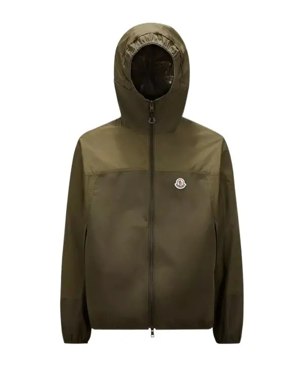 Moncler Kona Zip-up Hooded Windbreaker - Olive Green