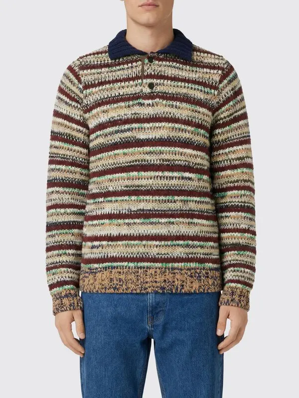 Sacai Striped Knitted Jumper