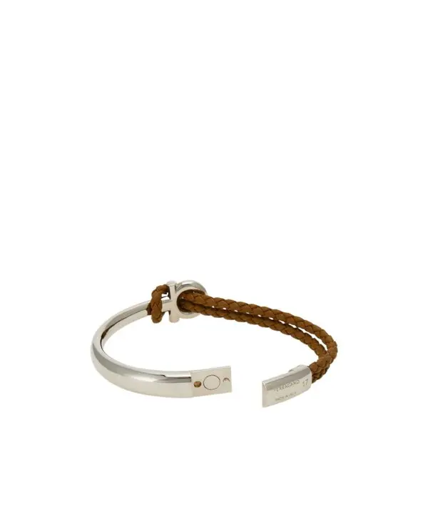 FERRAGAMO Leather And Brass Bracelet
