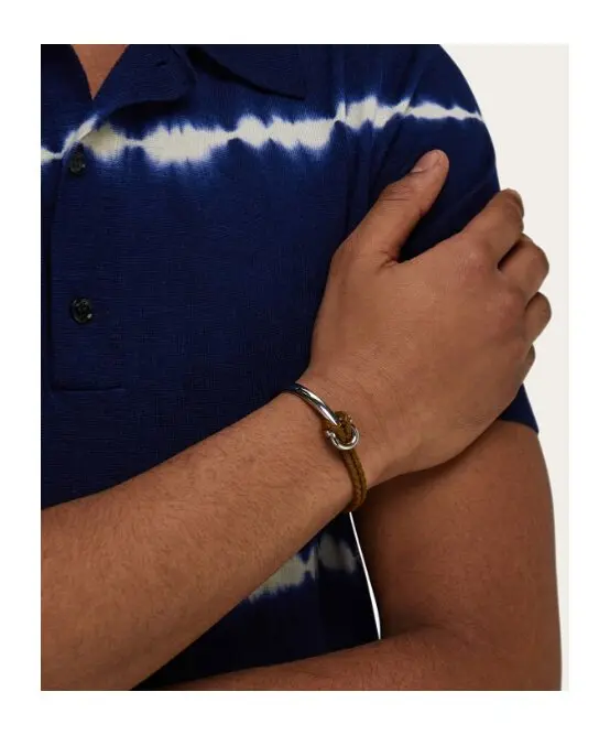 FERRAGAMO Leather And Brass Bracelet