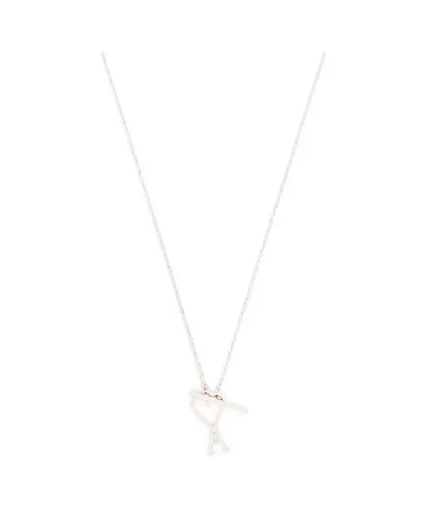 AMI Paris De Coeur Logo Pendant Necklace