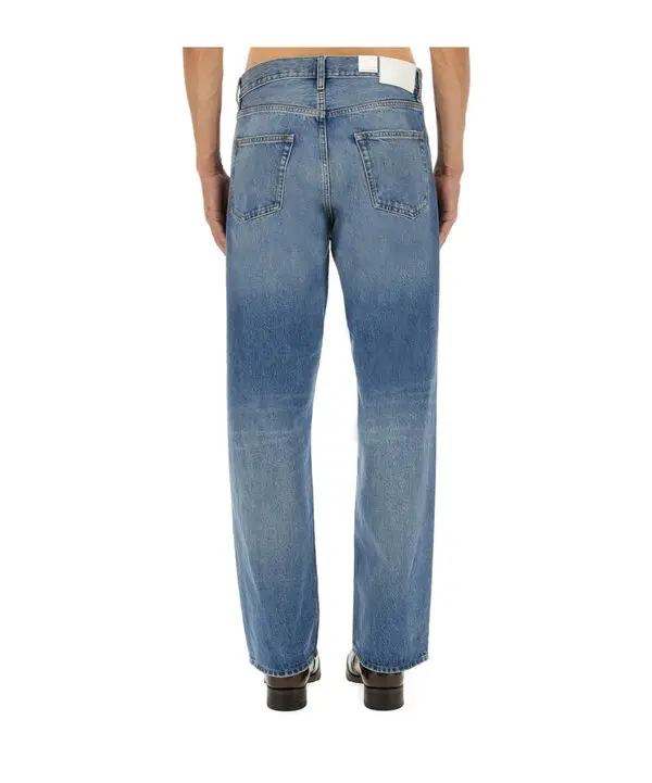 SUNFLOWER Logo Patch Loose Fit Jeans - Blue