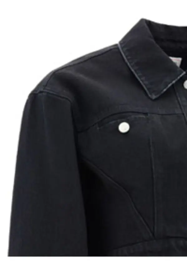 Alexander McQueen Cropped Denim Jacket