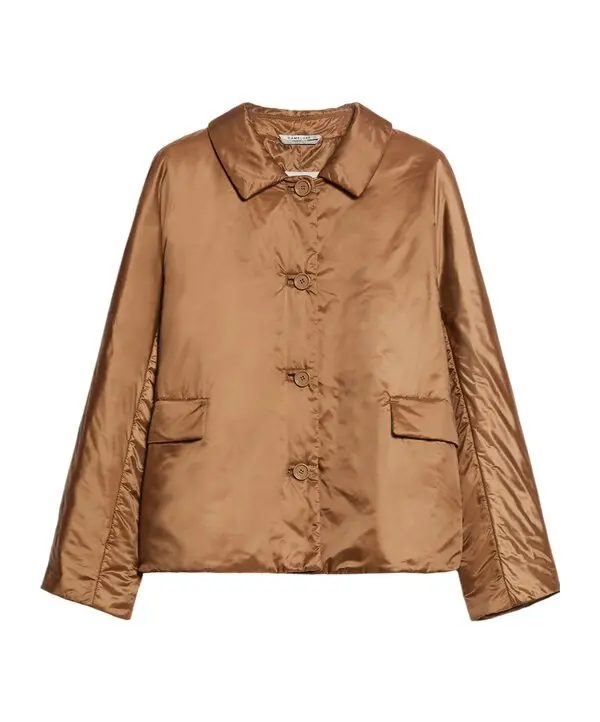 Max Mara Buttoned Padded Coat - Caramel