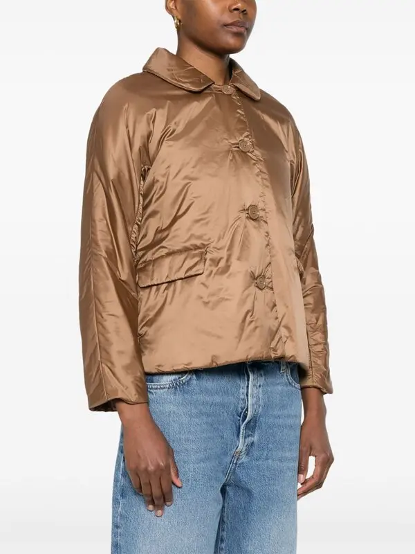 Max Mara Buttoned Padded Coat - Caramel