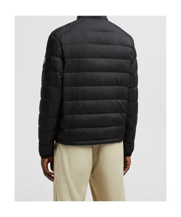 Moncler Quilted Logo Patch Down Jacket - Black