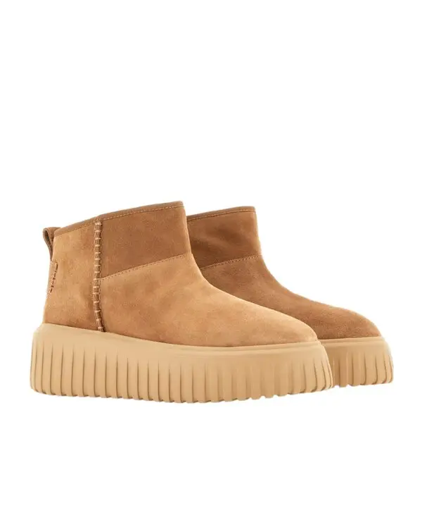 Hogan Round Toe Ankle Boots