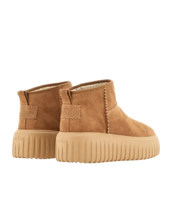Hogan Round Toe Ankle Boots