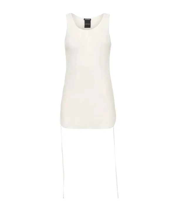 ANN DEMEULEMEESTER Mara Cropped Tank Top - White
