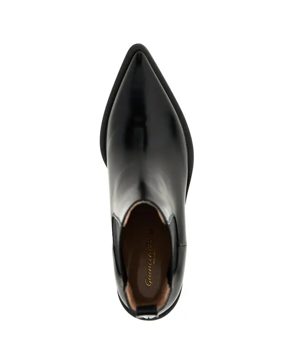 GIANVITO ROSSI Wylie Pointed Toe Ankle Boots - Black