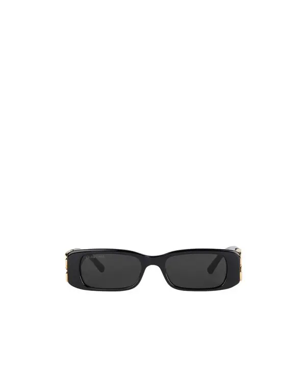 Balenciaga Dynasty Rectangle Sunglasses - Black