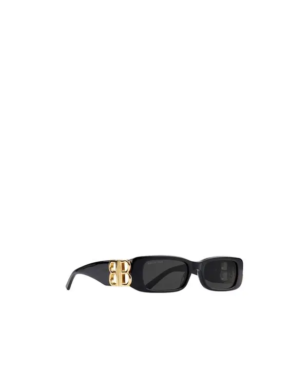 Balenciaga Dynasty Rectangle Sunglasses - Black