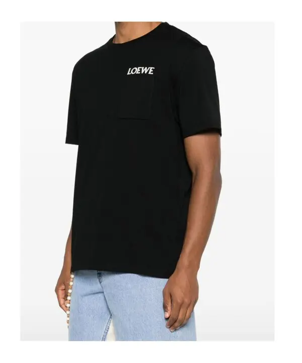 Loewe Logo Embroidered Crewneck T-shirt
